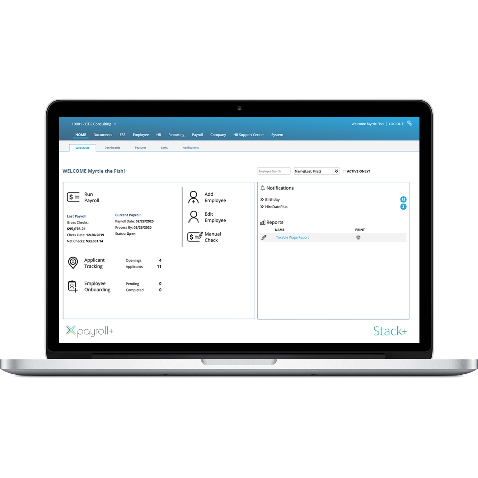 Payroll + Tax - ECCA Payroll+ - A Complete HR Stack
